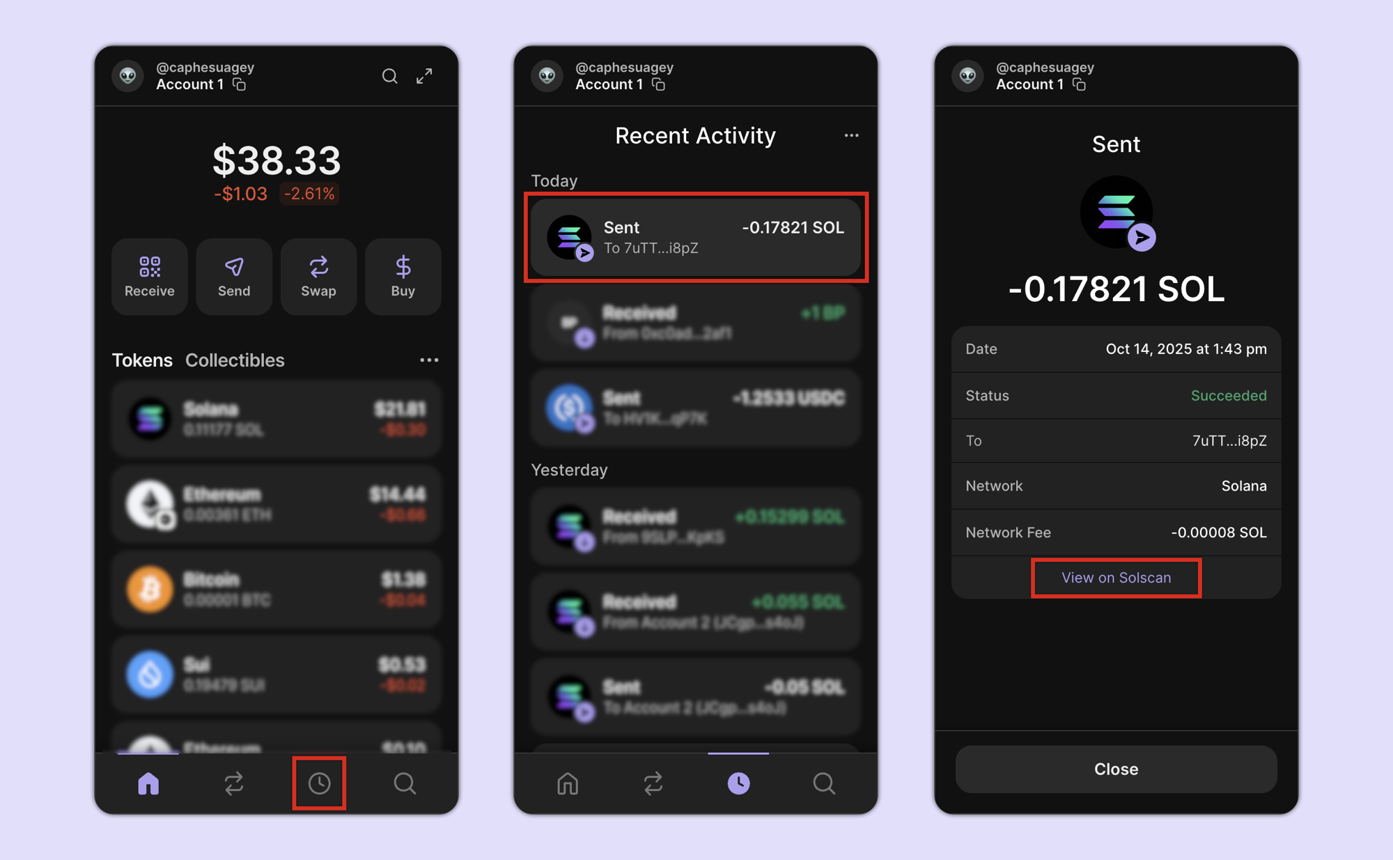 How to view your wallet activity on a blockchain explorer – Phantom
