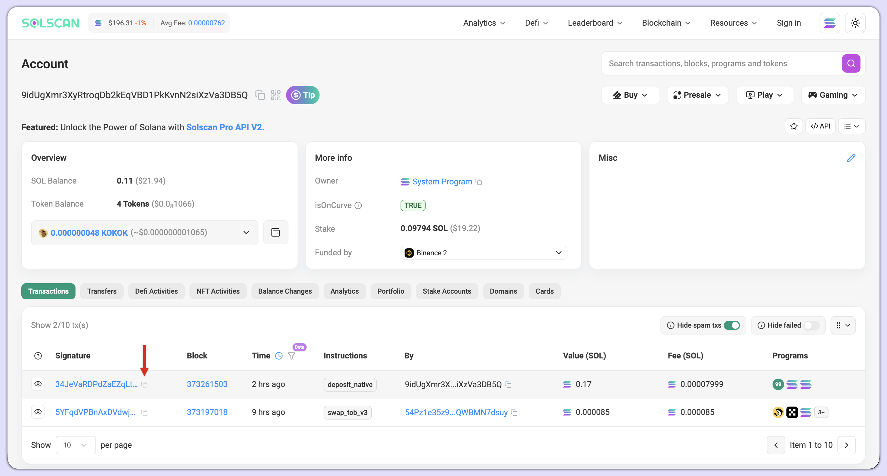 How to view your wallet activity on a blockchain explorer – Phantom