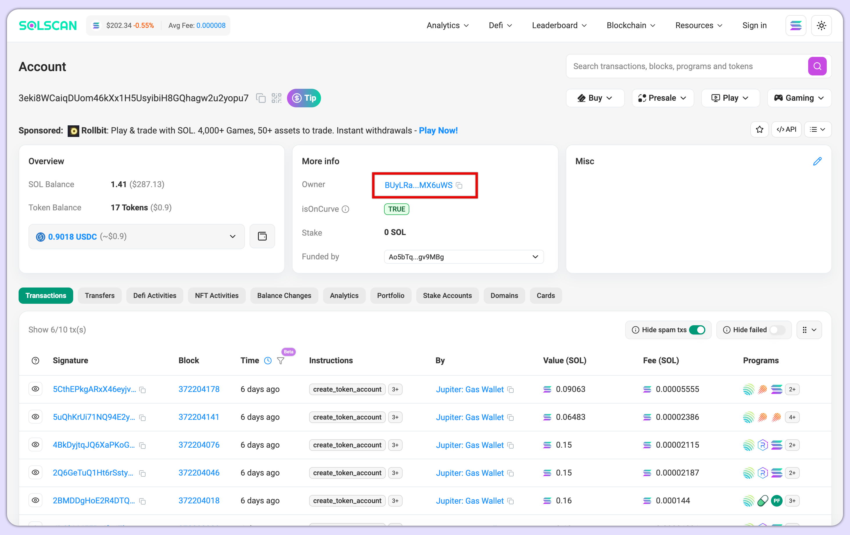 "This account might be malicious" – Phantom